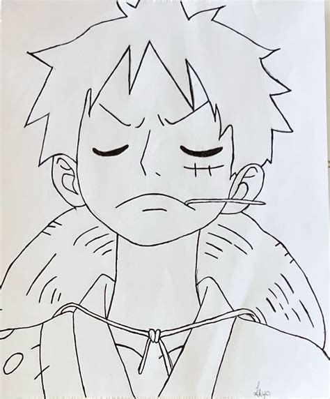 Luffy Luffy Without Hat Drawing Luffy Wano Drawing Easy One Piece