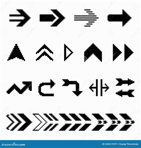 Arrow Pixel Cursor Logo Design Concept Template Cartoon Vector