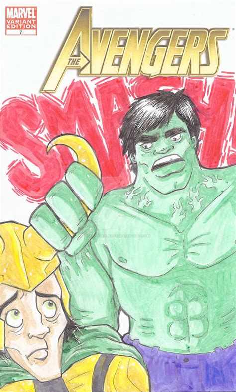 Hulk Vs Loki Avengers Cover Front By Keelhaulkate On Deviantart