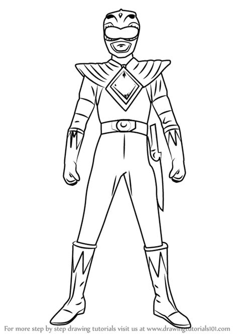 Learn How To Draw Green Ranger From Power Rangers Power Rangers Step By Step Drawing Tutorials