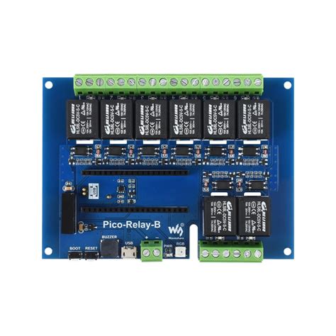 Industrial 8 Channel Relay Module For Raspberry Pi Pico Power Supply Isolation Photocoupler