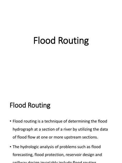 hwre lec flood routing pdf pdf flood discharge hydrology