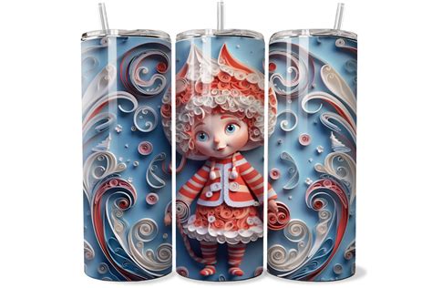 3d Elf Girl Skinnytumbler Wrap Graphic By Ladyandbuns · Creative Fabrica