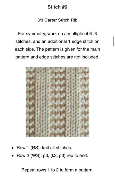 Garter Ribbing Stitch Knitting Pattern Artofit