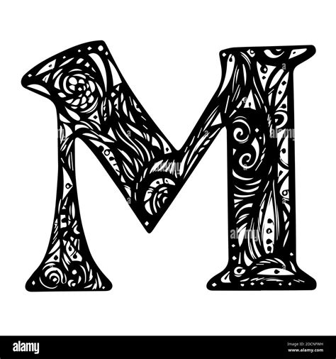 Curly Capital M Stock Vector Images Alamy