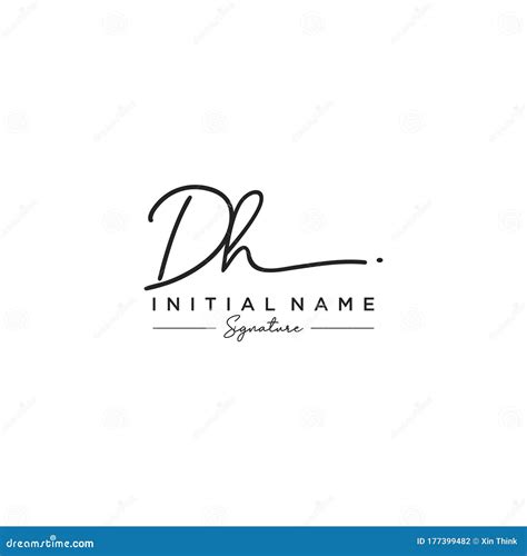 Vetor De Modelo De Logotipo De Assinatura Dh De Letra Ilustração Do