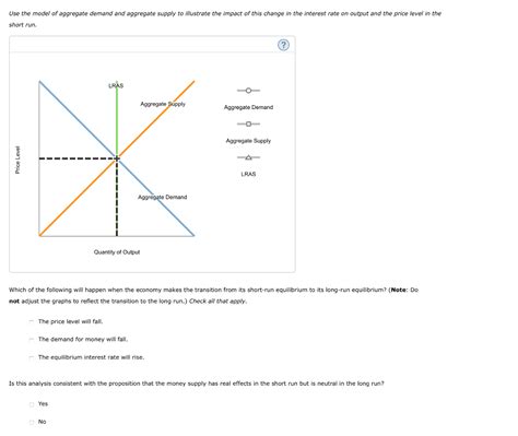 solved use the model of aggregate demand and aggregate