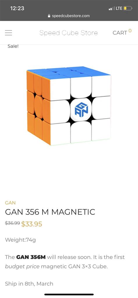 New Gan 356 M To Come Out Soon At A Mediocre Price Thoughts Or Knowledge R Cubers