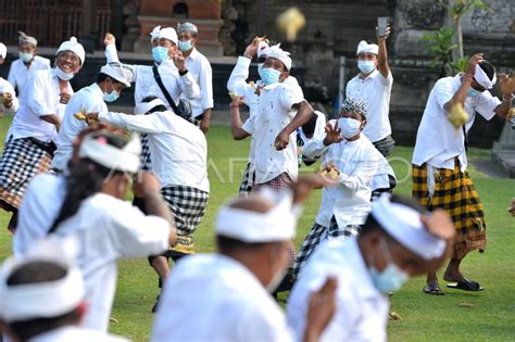 TRADISI PERANG KETUPAT DI BALI ANTARA Foto