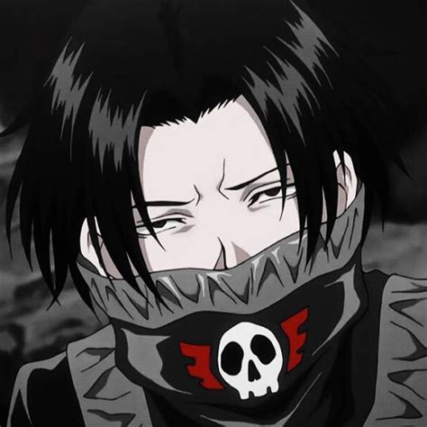 Anime Character With Black Hair And Red Eyes Feitan Hxh Anime Icons