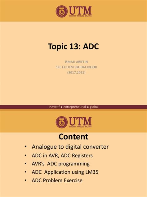 topic 13 atmega32 adc in c ismail ske utm 2021 pdf analog