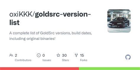 Github Oxikkkgoldsrc Version List A Complete List Of Goldsrc