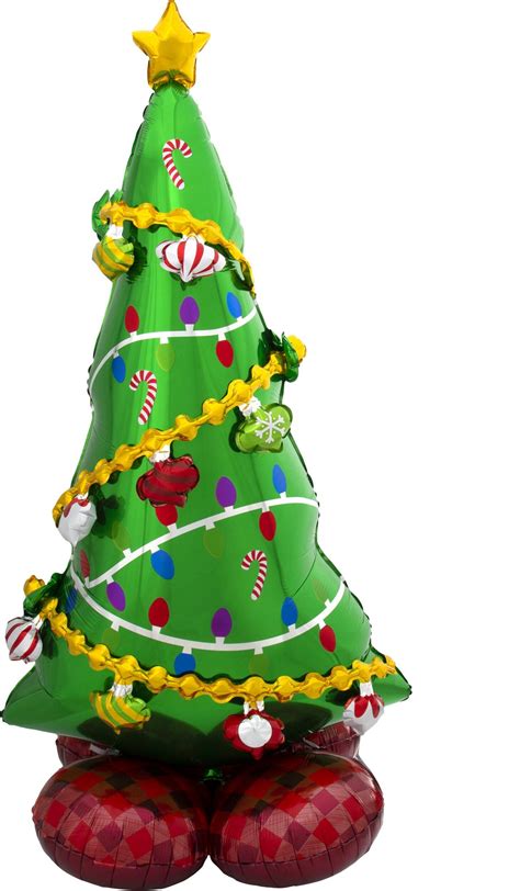 Air Filled Airloonz™ Christmas Tree Foil Balloon 5 Ft Party City