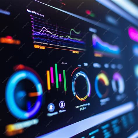 Premium Photo A Closeup Of A Data Analysis Dashboard Displaying Key Performance Indicators Kpis