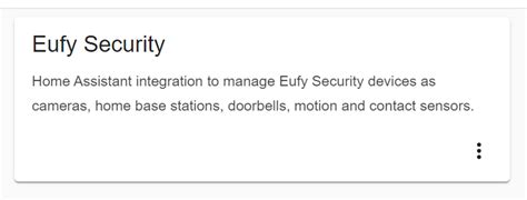 Integration Doesnt Show Up On Integration Page Issue Fuatakgun Eufy Security GitHub
