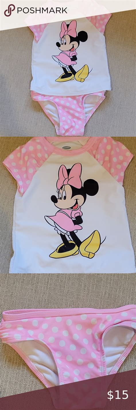 Minnie Mouse Bathing Suit And Rashguard Set 2t Bathing Suits Rash
