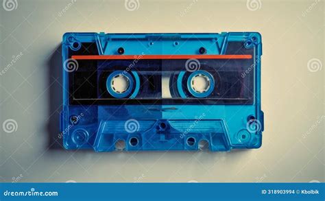 Retro Audio Cassette Tape Player On Black Background Close Up Stock
