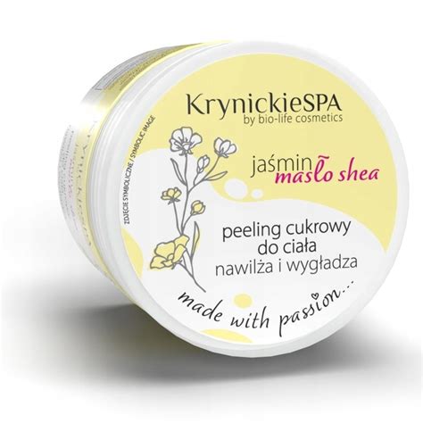 Krynickie Spa Peeling cukrowy do ciała Jaśmin i masło shea cena opinie recenzja KWC