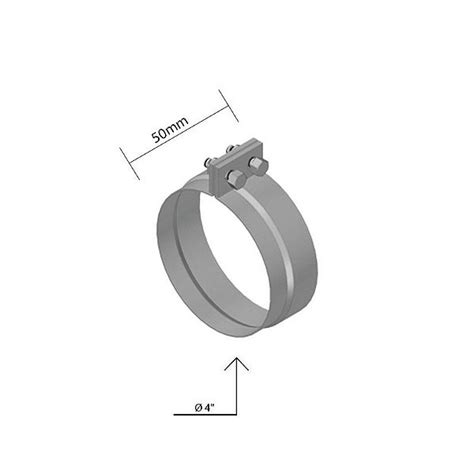 Abraçadeira Tubo Flexível 4 Polegadas 50mm Galvanizada Uouu