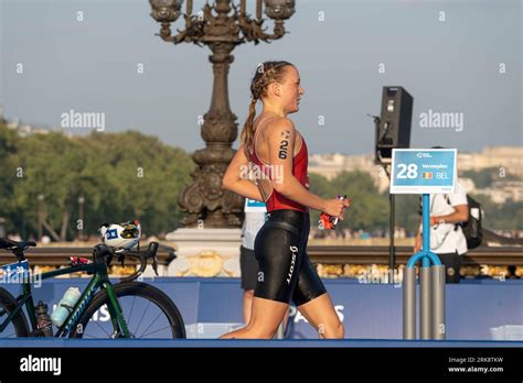 Paris France 08 17 2023 Paris 2024 Triathlon Test Event Women