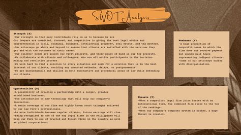 Swot Analysis Of A Law Firm Essays High School Business Docsity