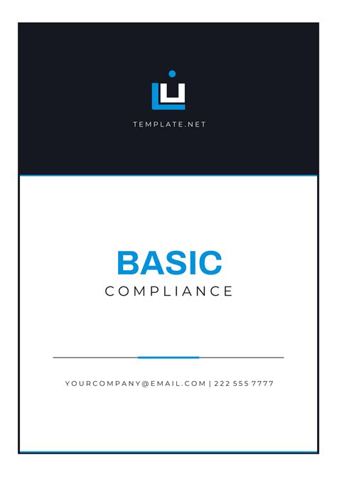 Free Basic Compliance Template To Edit Online