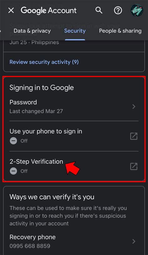 How To Turn On Or Off 2fa For Gmail