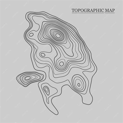 地形図 ベクトル図 等高線図の背景 プレミアムベクター