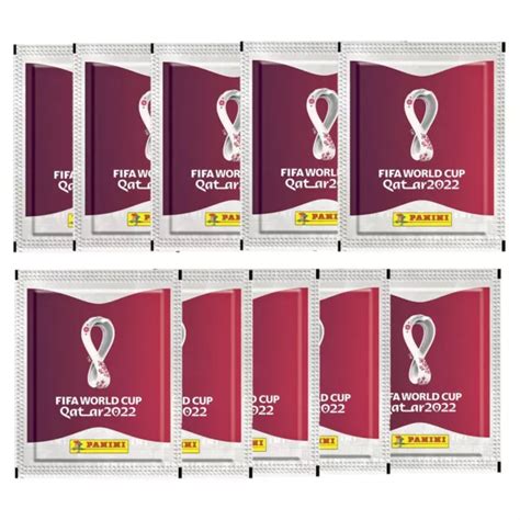 Panini Fifa World Cup Qatar 2022 Sticker Collection 10 Sealed Packs