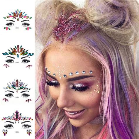 Facial Rhinestone Designs