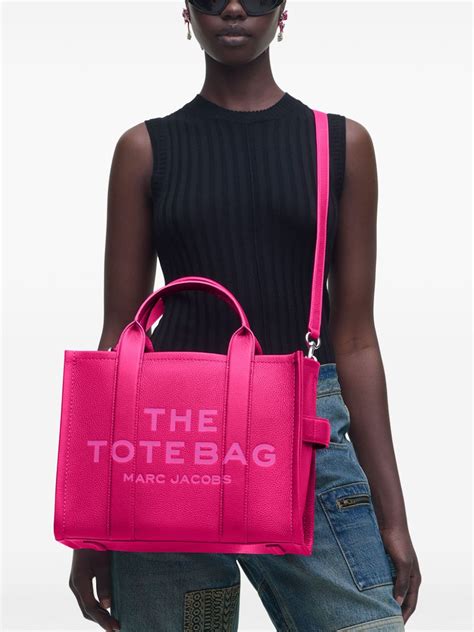 Marc Jacobs The Medium Leather Tote Bag In Lipstick Pink Modesens