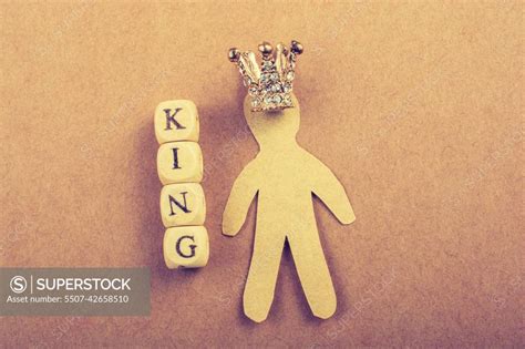 Tiny Model Crown Beside The King Wording Superstock