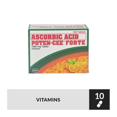 Potencee Forte Ascorbic Acid 1000mg Tablets 10s Ab8 Shopee Philippines