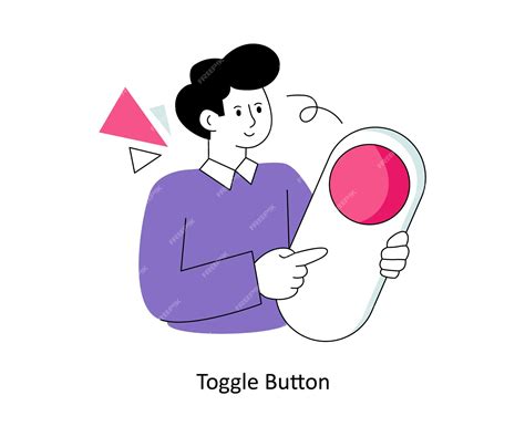 Premium Vector Toggle Button Flat Style Design Vector Illustration