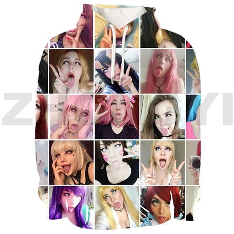 3d Anime Kawaii Senpai Sweatshirt Ahegao Hoodie Tops Cartoon Hentai