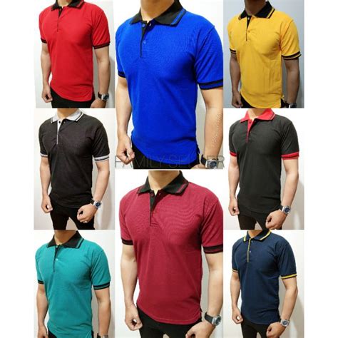 Jual KAOS POLO SHIRT LENGAN PENDEK KERAH KOMBINASI Shopee Indonesia