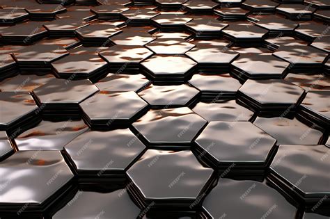 Premium Photo Aesthetic Chrome Honeycomb Pattern