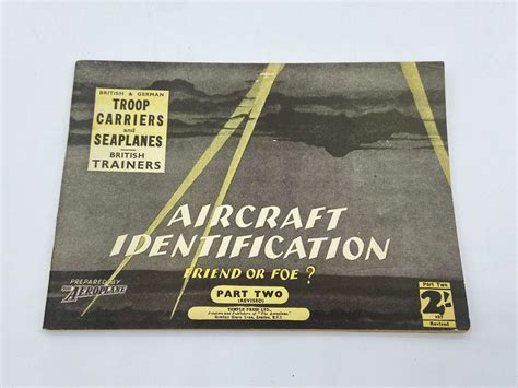 Ww2 1940 British Home Front Arp Aircraft Identification Friend Or Foe
