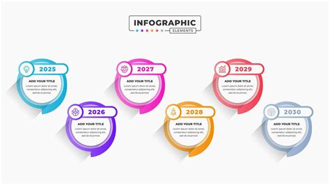 Speech Bubble Timeline Infographic Design Template With Icons And Six