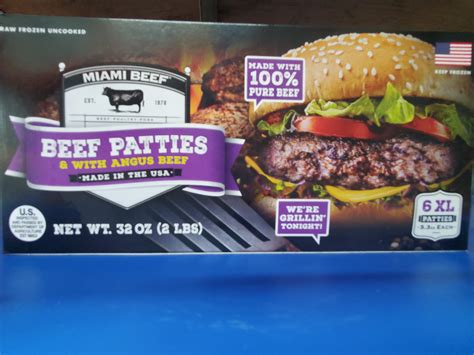 Miami Beef Angus Beef Patties 2 Lb 6 Ct Rockmart 340