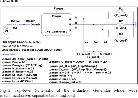 Figure 2 From Lt Spice Model For Induction Generators With Self