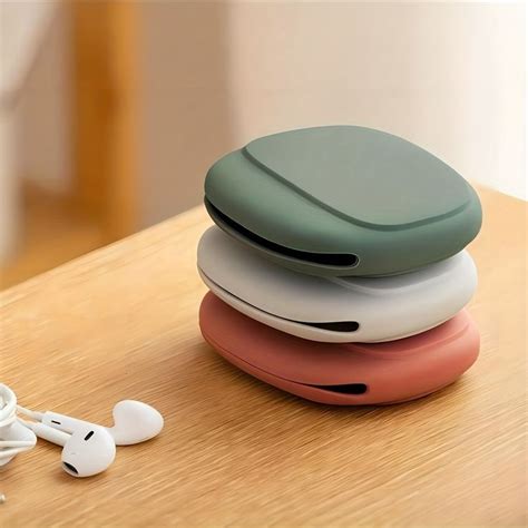 1pc Portable Silicone Headphone Storage Bag Data Cable Charger Storage