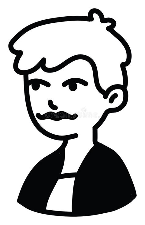 Niño De Pelo Rubio Con Icono De Labios Anchos Ilustración del Vector