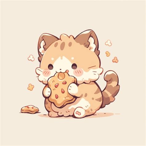 Premium Photo Cute Cat With Cookie