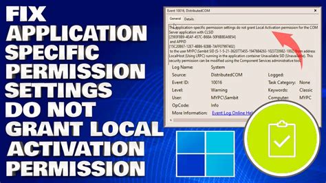 How To Fix The Application Specific Permission Settings Do Not Grant