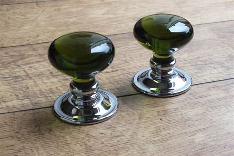 Green Glass Door Knobs British Ironmongery