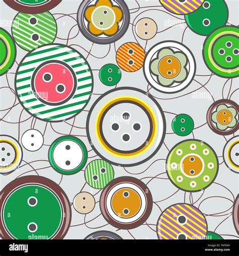 Seamless Vector Texture With Bright Buttons Stock Vector Image Art Alamy