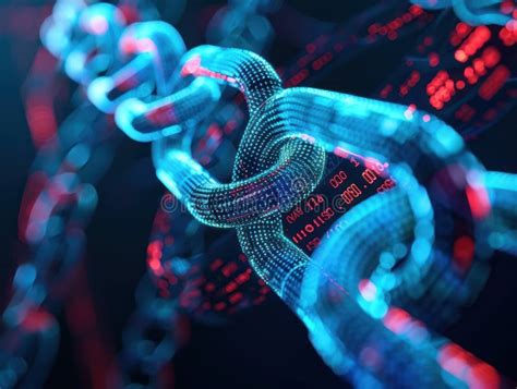 futuristic blockchain network abstract geometric chains generative ai