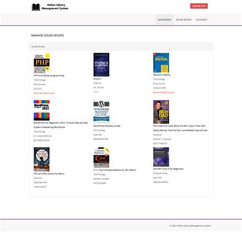 Library Management System Ui Diyoont