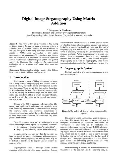pdf digital image steganography using matrix addition dokumen tips